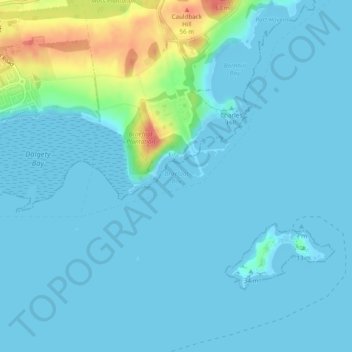 Braefoot Bay地形图、海拔、地势