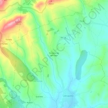 Penedos de Alenquer地形图、海拔、地势