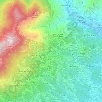 Ferrero地形图、海拔、地势