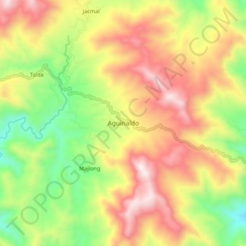 Aguinaldo地形图、海拔、地势