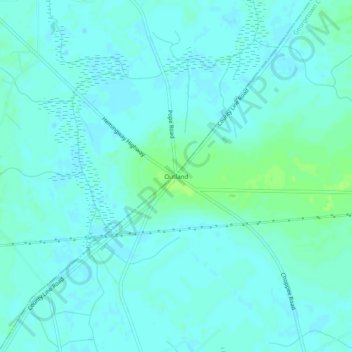 Outland地形图、海拔、地势