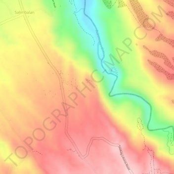 Purok-6 Salimbalan地形图、海拔、地势