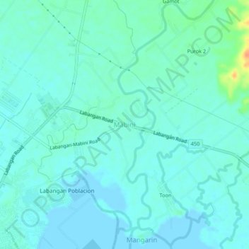 Mabini地形图、海拔、地势