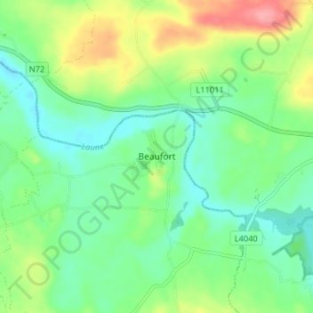 Beaufort地形图、海拔、地势