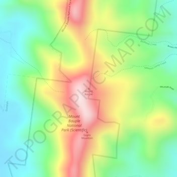 Mount Bauple地形图、海拔、地势