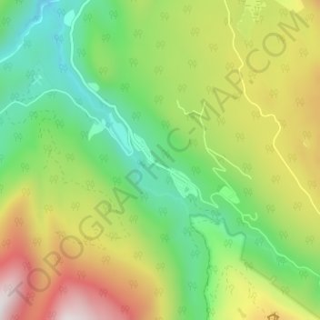 Bralorne地形图、海拔、地势