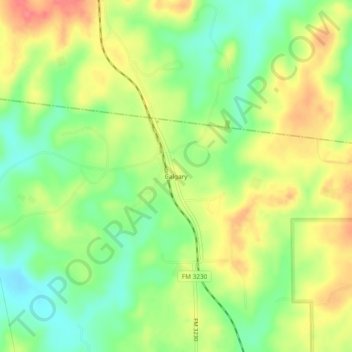 Calgary地形图、海拔、地势