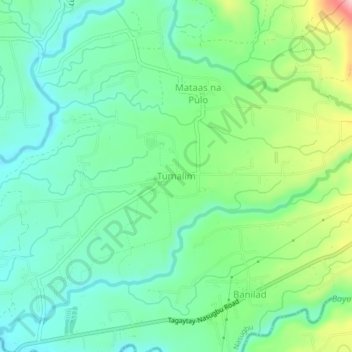 Tumalim地形图、海拔、地势