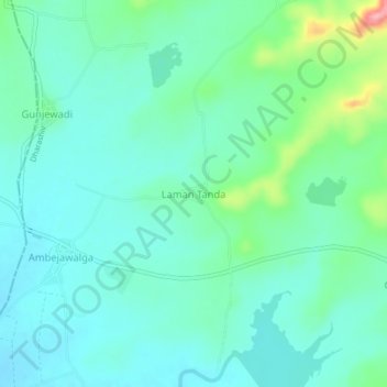 Laman Tanda地形图、海拔、地势