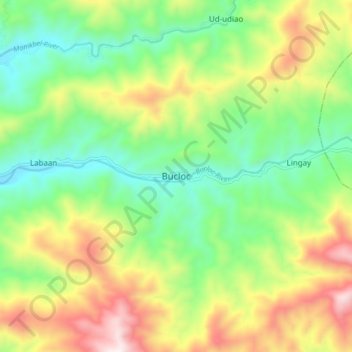 Bucloc地形图、海拔、地势