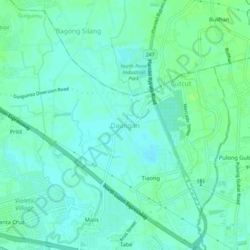 Daungan地形图、海拔、地势