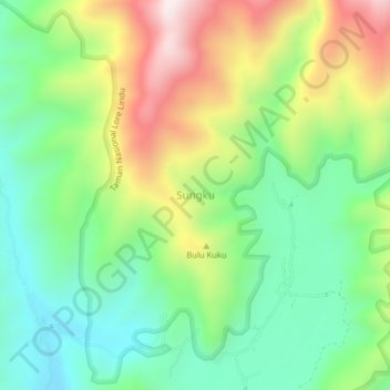 Sungku地形图、海拔、地势