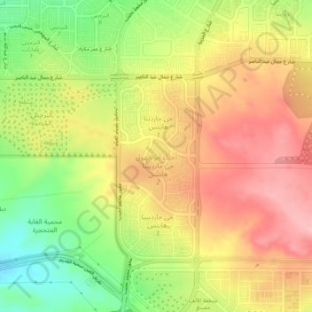 Abo El Hol Districts地形图、海拔、地势