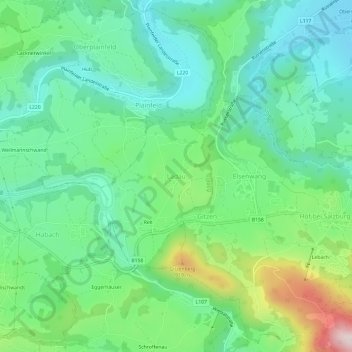 Ladau地形图、海拔、地势