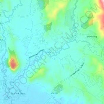 Abuyod地形图、海拔、地势