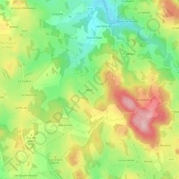 Agnat地形图、海拔、地势