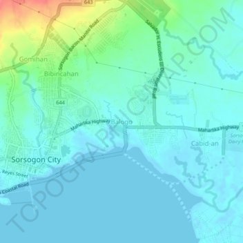 Balogo地形图、海拔、地势