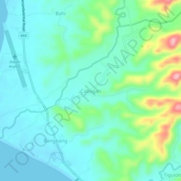 Cabugao地形图、海拔、地势