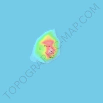 Didicas Volcano地形图、海拔、地势