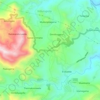 Keppetipola地形图、海拔、地势