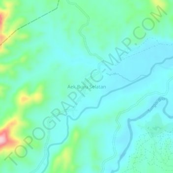 Aek Buru Selatan地形图、海拔、地势