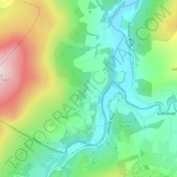 Chapeltown地形图、海拔、地势