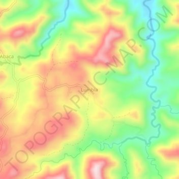Lumbia地形图、海拔、地势