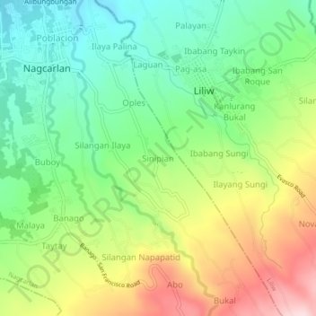 Sinipian地形图、海拔、地势