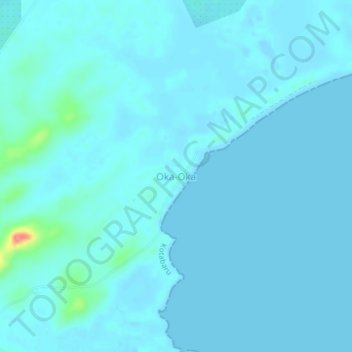 Oka-Oka地形图、海拔、地势