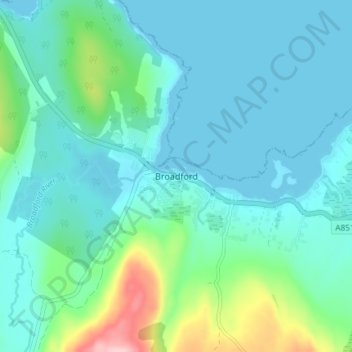 Broadford地形图、海拔、地势