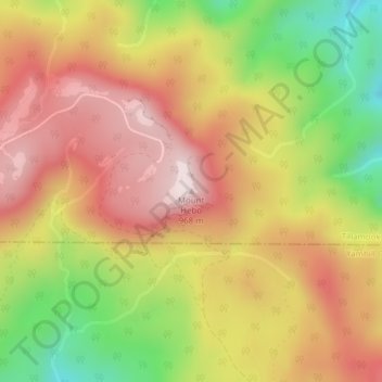 Mount Hebo地形图、海拔、地势