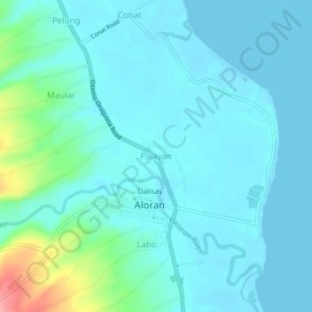 Palayan地形图、海拔、地势