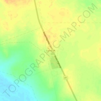 Larrimah地形图、海拔、地势