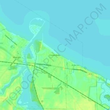 Chaska Beach地形图、海拔、地势