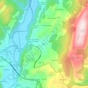Bulse地形图、海拔、地势