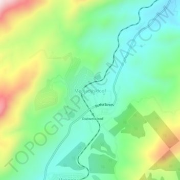 Modjadjiskloof地形图、海拔、地势