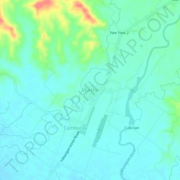 Murtha地形图、海拔、地势