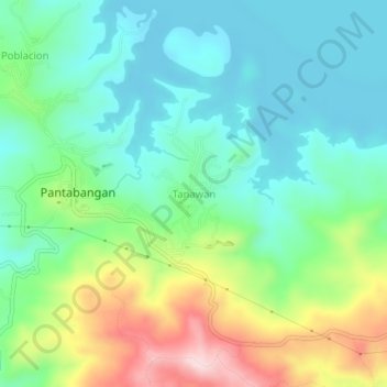 Tanawan地形图、海拔、地势