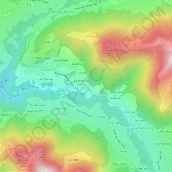 Arce地形图、海拔、地势