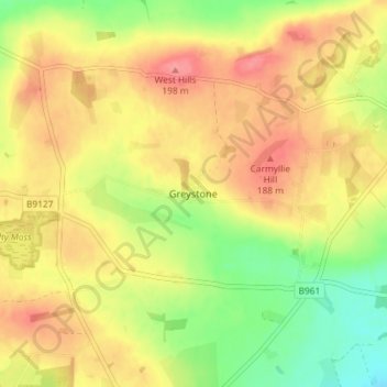 Greystone地形图、海拔、地势