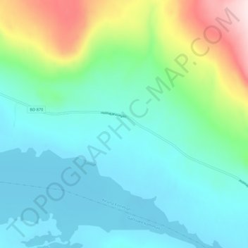 Akkar地形图、海拔、地势