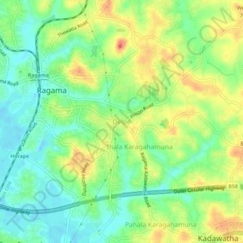 Delpe地形图、海拔、地势