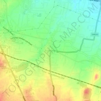 Fursungi地形图、海拔、地势