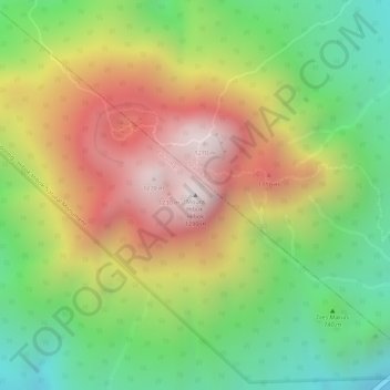 Mount Hibok-Hibok地形图、海拔、地势