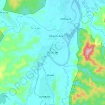 Palanan地形图、海拔、地势