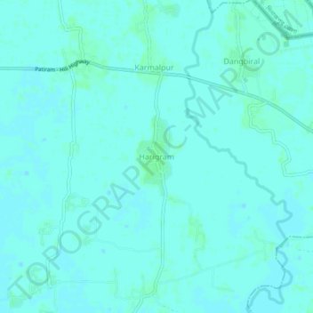 Harigram地形图、海拔、地势
