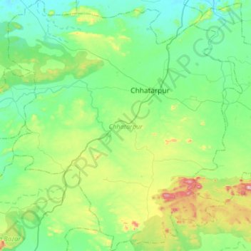 Chhatarpur地形图、海拔、地势