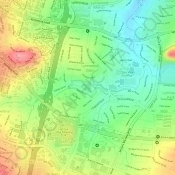 Struben Dam地形图、海拔、地势