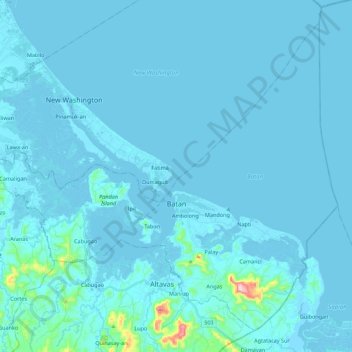 Batan地形图、海拔、地势