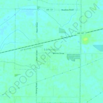 Edmondson地形图、海拔、地势